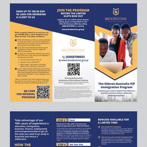 Designs | Design Trifold Pamphlet for Premium Education/Immigration ...