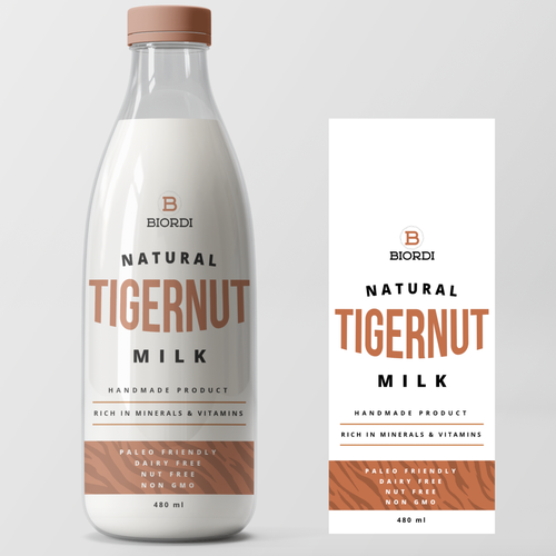 Design the label packaging for tigernut milk. | Product label contest ...