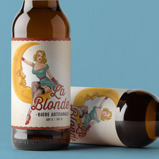 Craft Beer Label pin up Girl | Product label contest