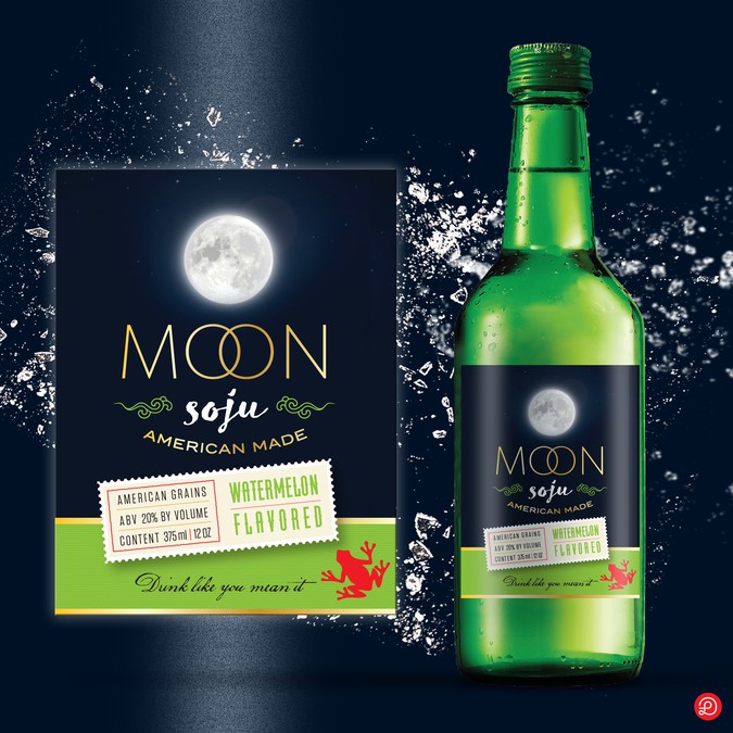 Create a new label for an American made Korean alcohol called soju ...