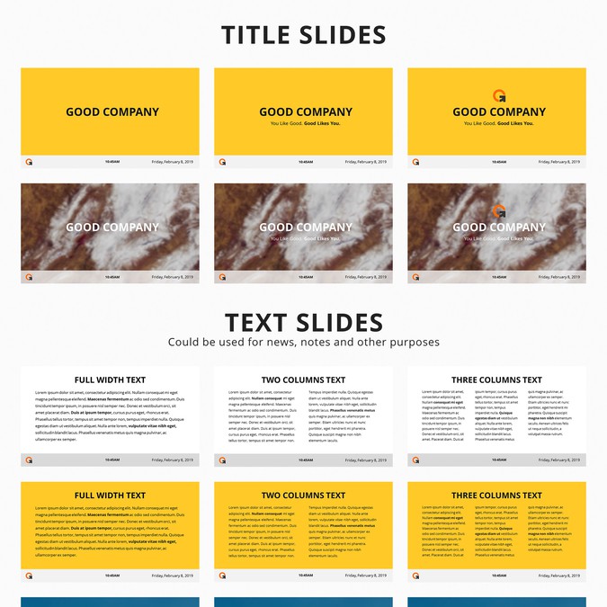Design a appealing template set for our Digital Signage Platform ...