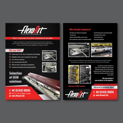New brochure layout for mechanical engineering company | Brochure contest