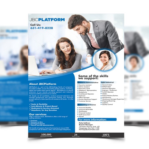 Create a one page marketing flyer for JBCPlatform | Postcard, flyer or ...