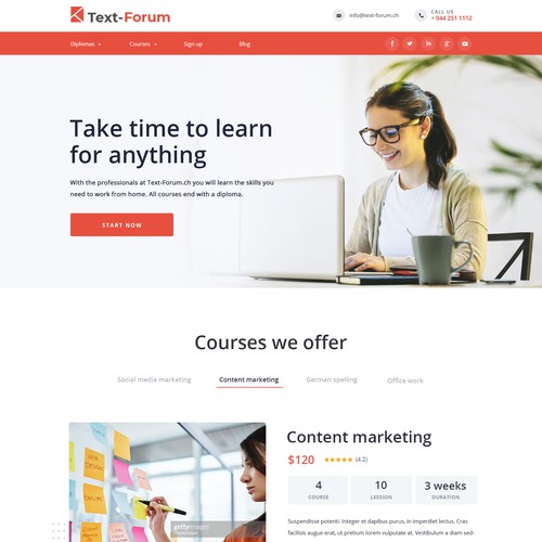 Designs | Webdesign for educational skill courses + followup project ...