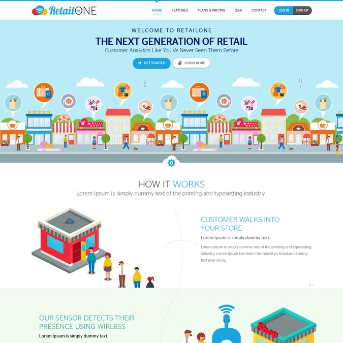 RetailOne - Website for next generation of retail analytics | Web page ...