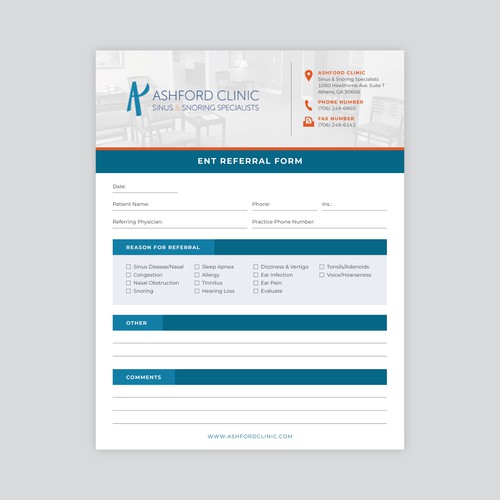 Referral Sheet for Medical Practice | Other business or advertising contest