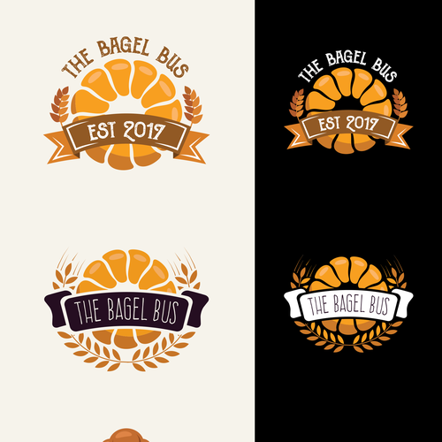 Get 'The Bagel Bus' wheels in motion with it's first logo. | Logo ...