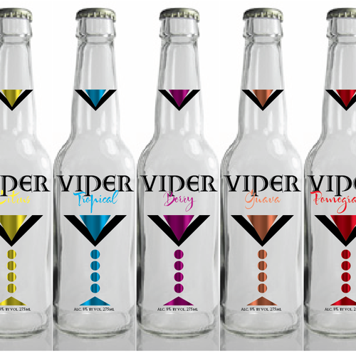 Design the label for Viper: a fruit-flavored alcoholic beverage ...