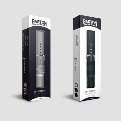 Packaging Design for Top Grain Leather Watch Bands | Product packaging ...
