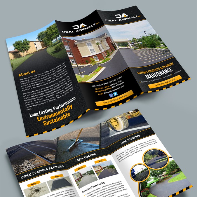 Tri-Fold Flyer for Asphalt Services | Brochure contest