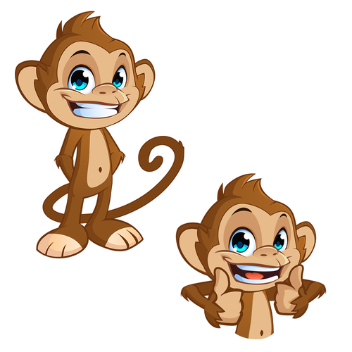Cute/Funny/Sassy Monkey Character (12 Sticker Pack) | Character or ...