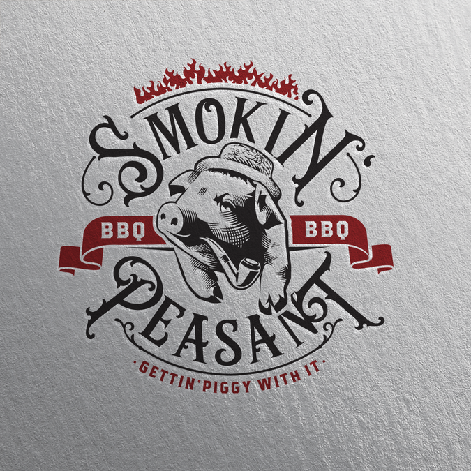Create a vintage BBQ logo for Smokin' Peasent BBQ | Logo & brand ...