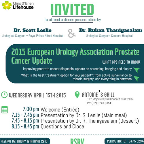 Create an elegantly professional invitation for an educational dinner ...