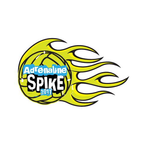 Logo for Adrenaline Spike - an outdoor beach volleyball tournament ...