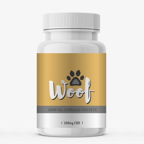 Designs | Woof Hemp Dog Capsules | Product label contest