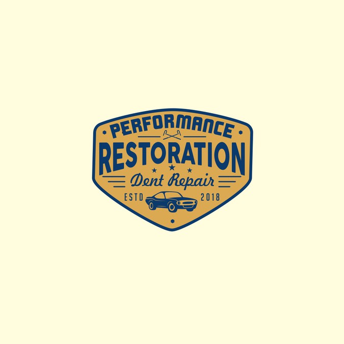 Simple old school paintless dent repair logo | Logo design contest