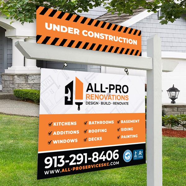 Construction company banner advertisement | Signage contest | 99designs