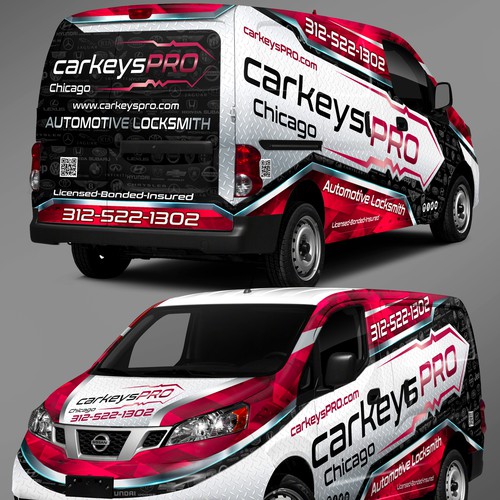 Designs | Attracted and noticeable design for Locksmith van wrap | Car ...