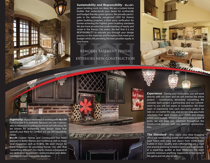 Help H and H Custom Homes Needs a Brochure for Home Show on Friday ...