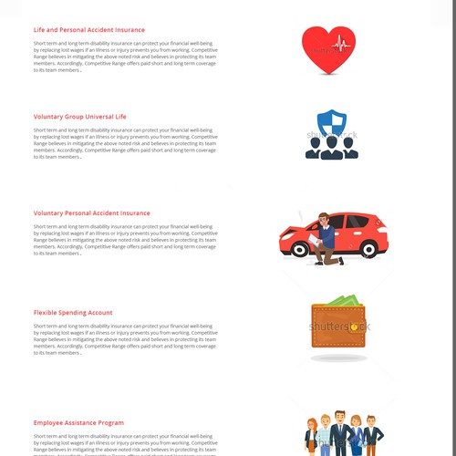 Benefits Page Design/Update | Landing page design contest