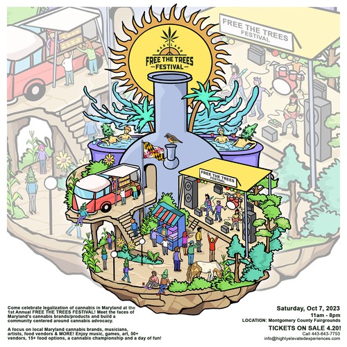 Designs | Animated Cannabis Trees Illustration for Weed Legalization ...