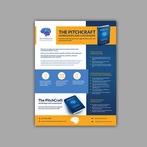 Design a One-Pager for a Startup Pitch Workshop | Postcard, flyer or ...