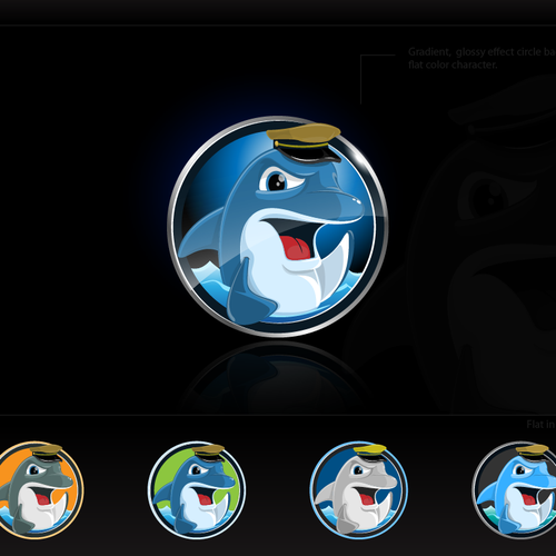 Grumpy Dolphin Cab Driver Cartoon Character | Other Graphic Design contest