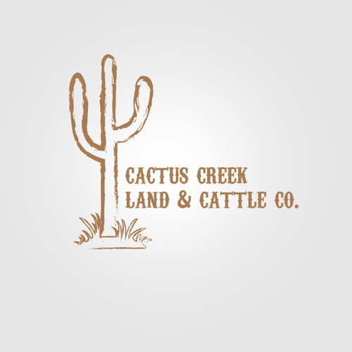 Ranch Real Estate Logo - "Cactus Creek Land & Cattle Co." | Logo design ...