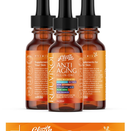 Designs | Organic Anti Aging Serum Packaging & Label Design For Skin ...