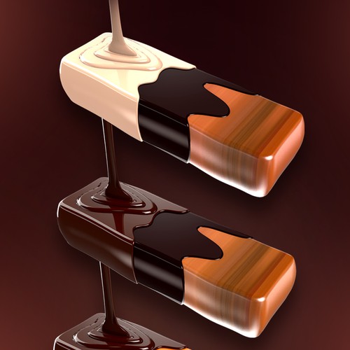 3D Graphic of Chocolate Coated Candy Bar | 3D contest
