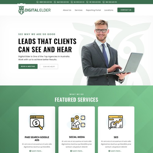 Designs | Digital Marketing Website Redesign - Inspiring / Modern ...