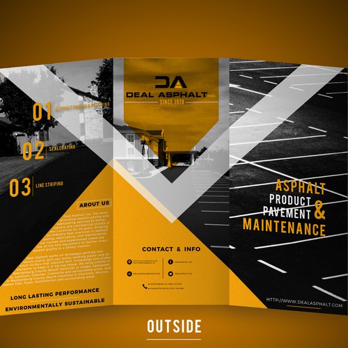 Tri-Fold Flyer for Asphalt Services | Brochure contest