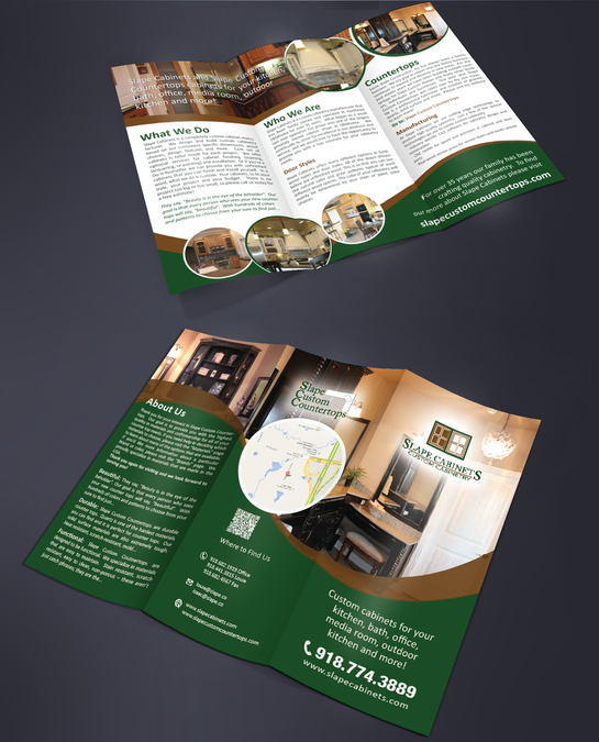 Design custom brochure for Custom Cabinet and Countertop, family-owned ...