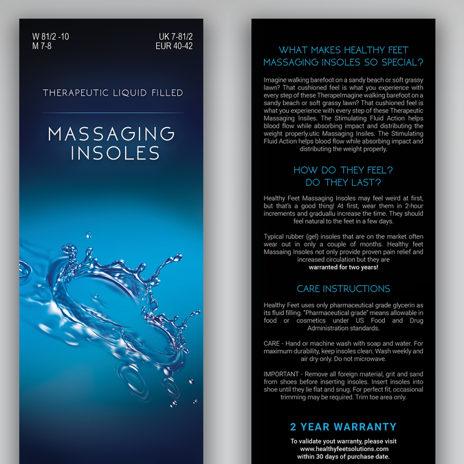 Create clean, elegant, innovative, modern shoe insole packaging ...