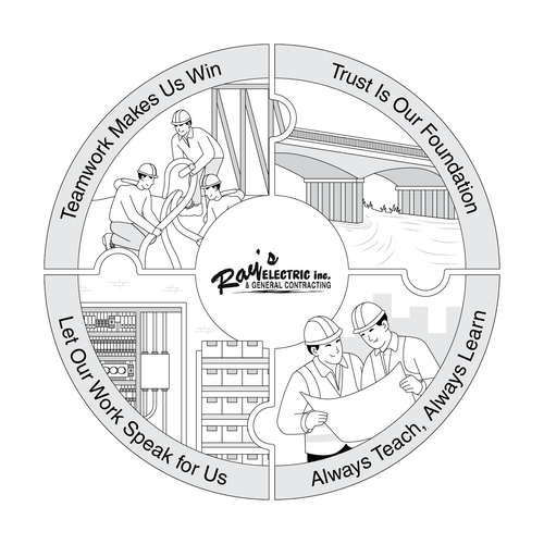 Designs | Core Values Graphic Illustration for a Construction & General ...