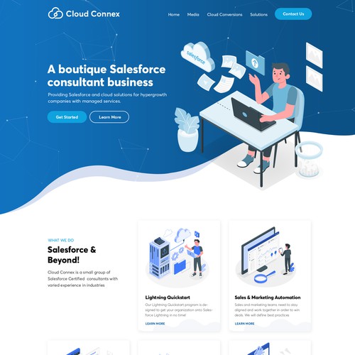 Designs | Cloud Connex site design | Web page design contest
