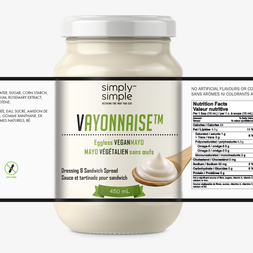 ADHESIVE LABEL DESIGN FOR VEGAN MAYONNAISE | Product label contest