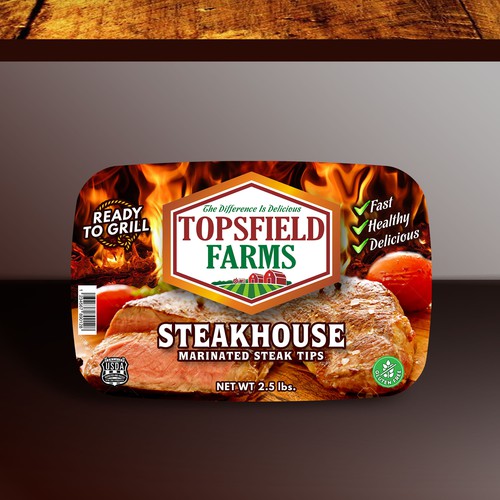 Create new packaging label for national marinated meats brand | Product ...