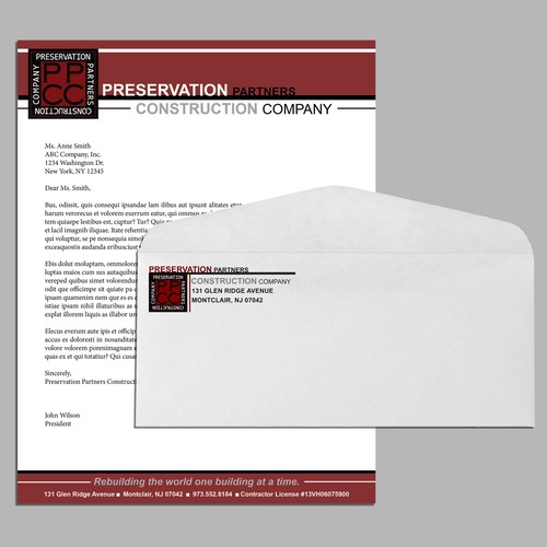 Stationary for Construction Company | Stationery contest