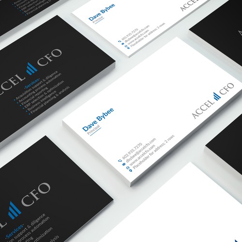 Outsourced CFO needs professional, soft-feel business card | Business ...
