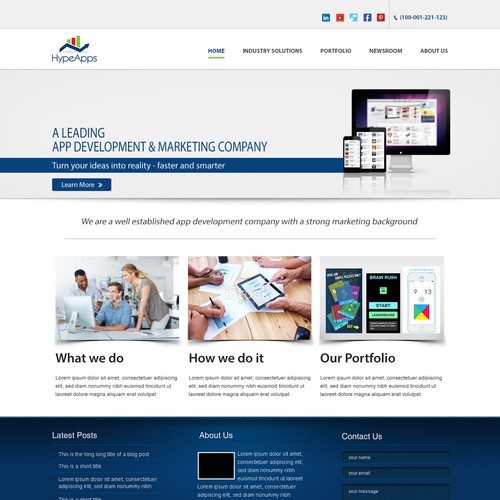 Designs | App development website | Landing page design contest
