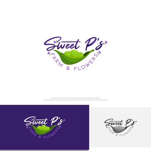 Designs | Viney Three peas in a pod with flower | Logo design contest