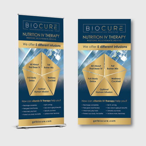 IV Therapy Pull-Up Banner | Signage contest