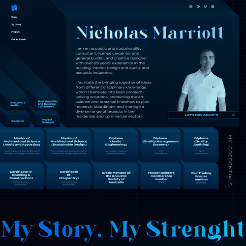 Designs | nicholas marriott | Web page design contest