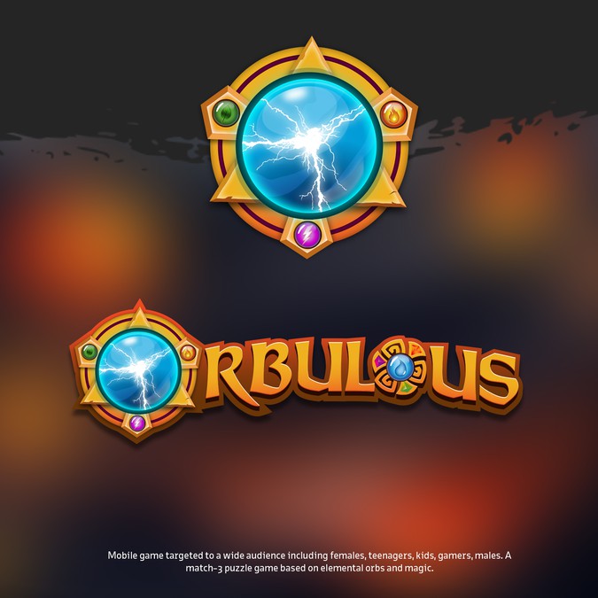 Create an Amazing Elemental Magic Themed Mobile Game Logo | Logo design ...
