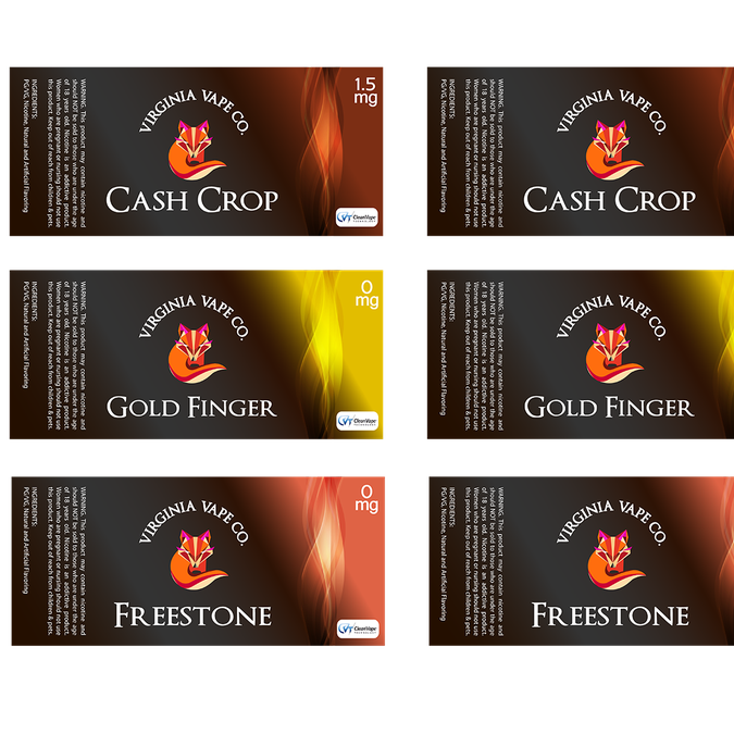 Virginia Vape Company Label Design - E Juice Company (New Technology ...