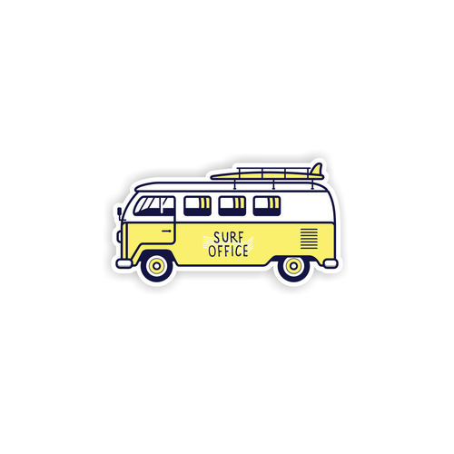 Fancy SURF stickers - shaka hand, vintage VW camper | Sticker contest