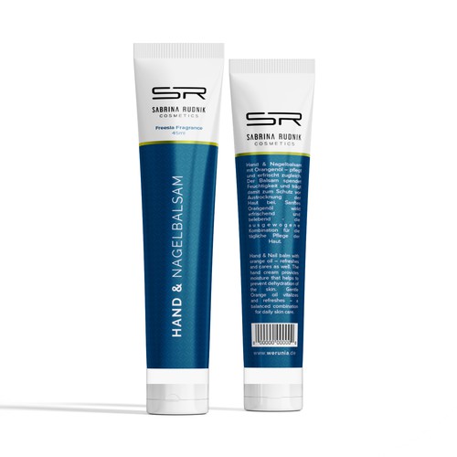 Create two luxurious hand balm tube (matt design, gender neutral ...