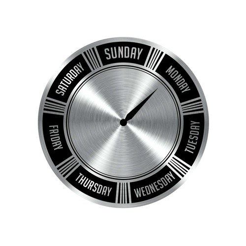 Days of the Week Clock Face Illustration | Illustration or graphics contest