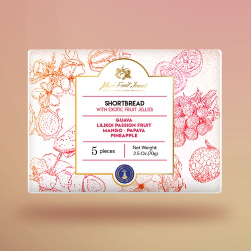Premium packaging for unique Shortbread with Exotic Fruit Jellies ...